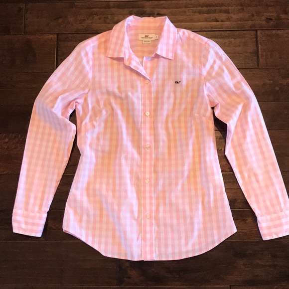 Vineyard Vines | Tops | Vineyard Vines Pink And White Button Up | Poshmark